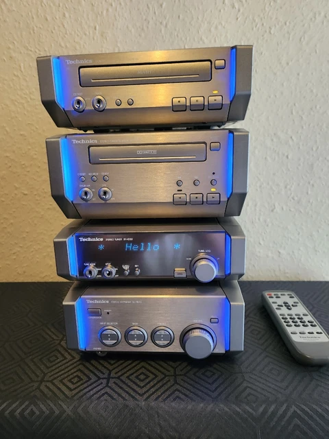 TECHNICS SE-HD55 BLUE Light Hi-Fi System - Amplifier, Tuner, CD, Cassette VGC! £89.99 - PicClick UK