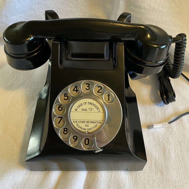 VINTAGE BLACK BAKELITE TELEPHONE GPO retro ART DECO antique old dial ...
