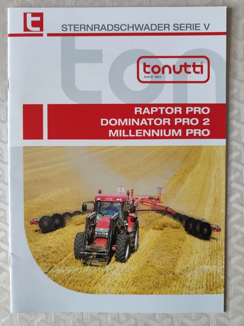 TRACTEUR ANDAINEUR TONUTTI Prospectus Sternradschwader Prospekt Rake ...