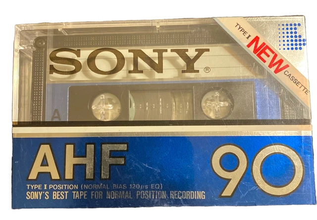 SONY AHF 90 New Audio Cassette Type I Blank Tape – Sealed – Made in ...