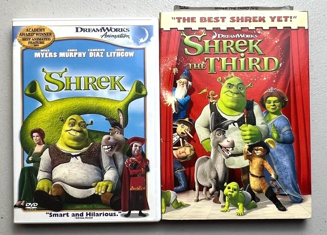LOT OF 2 Shrek DreamWorks DVD Movies - The Original Shrek & Shrek the ...
