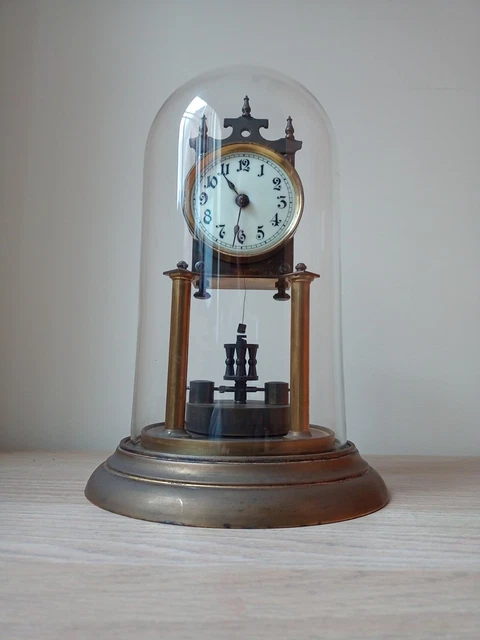 WURTH 400 DAY clock anniversary torsion clock under glass dome £187.90 ...