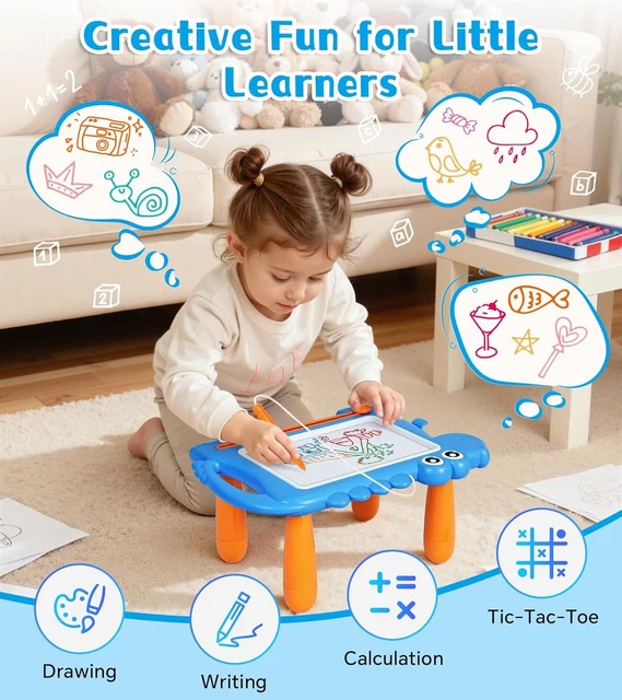 DINOSAUR MAGNETIC DOODLE Board Table for Toddlers, Colour Drawing ...