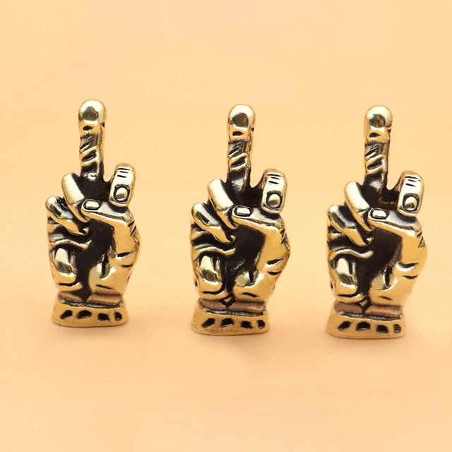 COPPER HAND WITH Erect Middle Finger Up Statue Vintage Brass Hand ...
