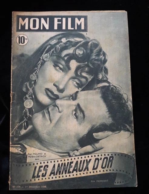 MON FILM N°119 12/1948 Ray Miland Marlene Dietrich Les Anneaux D'or ...