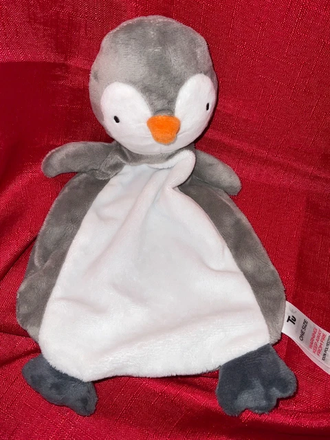 TU SAINSBURYS GREY White Penguin Comforter Soother Doudou Blanket Hug ...