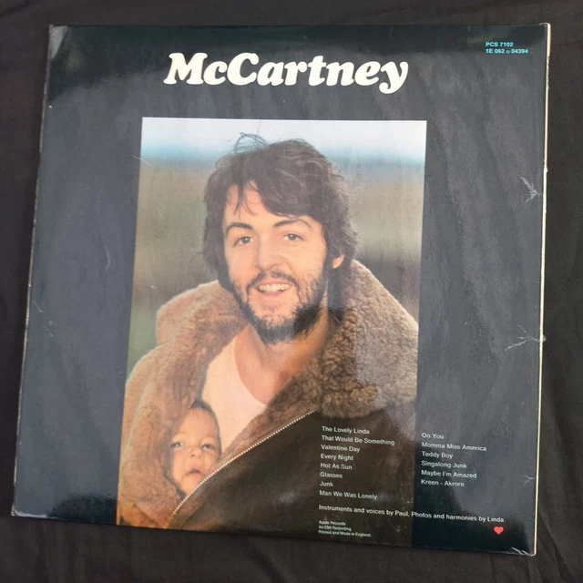 PAUL MCCARTNEY - McCartney-Vinyl LP UK 1970 Apple fully laminated gfld ...