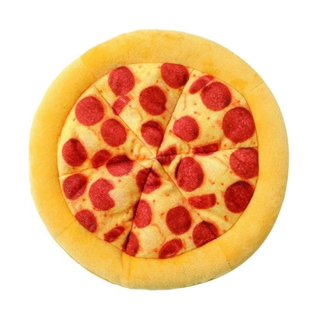 INTERACTION PLUSH PIZZA Toy Rustling Chewable Soft Plaything For Small ...