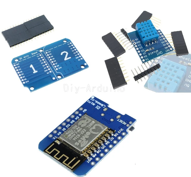 WEMOS D1 ESP8266 ESP-12 NodeMCU Lua WIFI Dual Base DHT11 Scheda di ...
