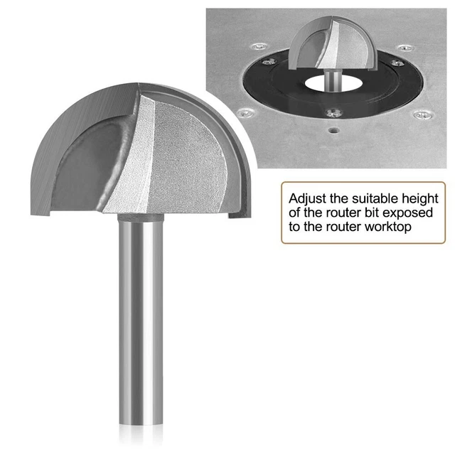 PUNTA ROUTER IN laminato e compensato 8 mm gambo naso rotondo baia ...