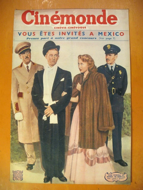 CINÉMONDE N° 805 du 09/01/1950- Jane Powell et Roddy Mc Dowall: Féerie ...