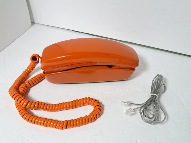 VINTAGE TELEPHONE TRIMLINE Rust Orange Western Electric Bell System ...