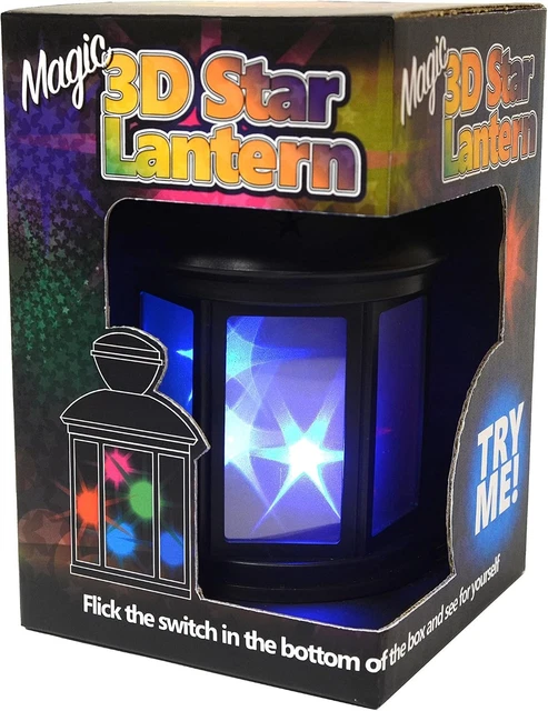 FUNTIME GIFTS NIGHT Light 3-Dimensional Magic Star Lantern, Multi ...
