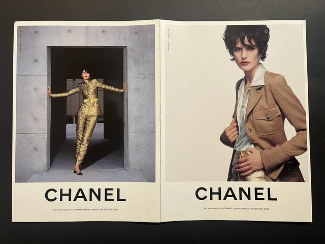 CHANEL BOUTIQUES MAGAZINE Print Ad Advert DOUBLE SIDED 2 Pages fashion ...
