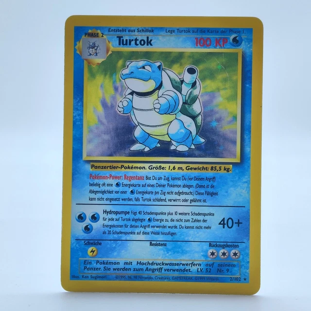 CARTA POKEMON TCG - Turtok Blastoise 2/102 Rare Holo Set Base Italiano ...