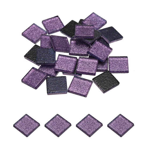 MOSAÏQUE CARRELAGE TUILE Tesselle, Verre 2x2cm Pack de 25(100g, Violet ...