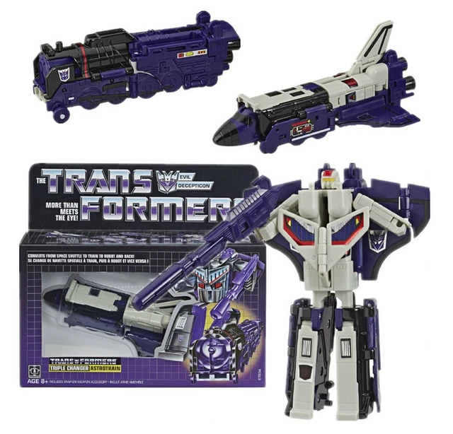 HASBRO TRANSFORMERS G1 Reissue Decepticon Triple Changer Astrotrain ...