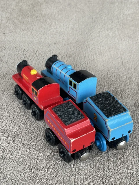 THOMAS THE TANK Engine And Friends Wooden Train MIKE & EDWARD £29.99 ...
