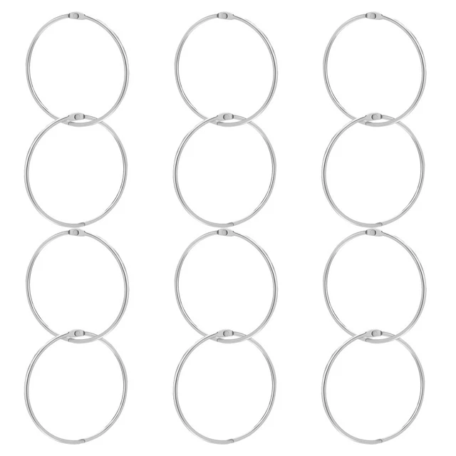 12 PCS OFFICE Supplies Binder Ring Metal Rings for Index Cards Paper ...