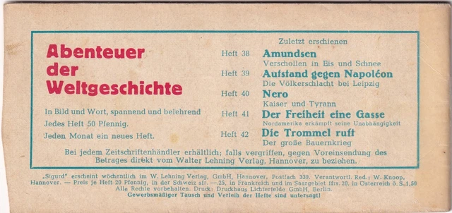 SIGURD 157 ORIGINAL Lehning Piccolo 1. Serie Wäscher EUR 4,00 - PicClick DE