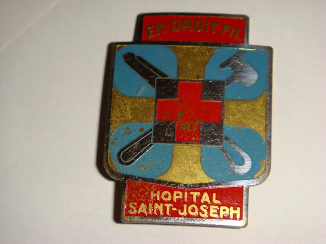 LOT RARE INSIGNE Ancien Santé Militaire Hôpital Saint - Joseph Ww2 ...