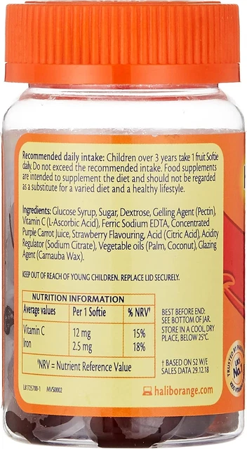KIDS IRON & Vit C Strawberry Flavour Softie 30'S £10.79 - PicClick UK