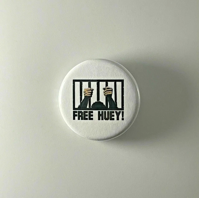 FREE HUEY HUEY P. Newton Black Panther Party 1.25" Button F002B125 Pin ...