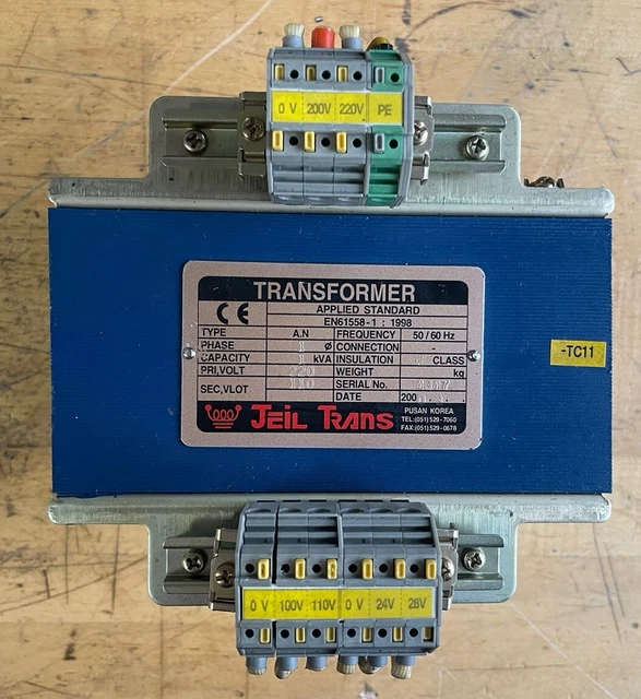 TRANSFORMATEUR JEIL TRANS EN61558-1 220V primaire 110V secondaire 1,85 ...