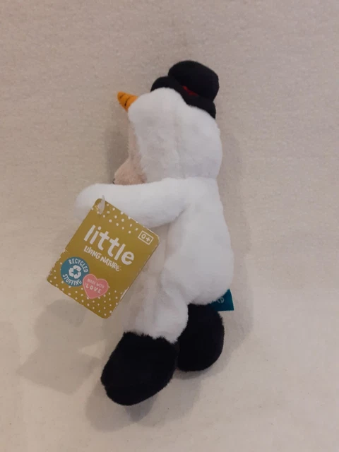 LITTLE LIVING NATURE Teddy Bear Dressed As A Snowman Plush Soft Toy. 8 ...