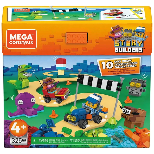 MEGA CONSTRUX STORY Builders Ultimate Set Car Dinosaur 10 Easy Builds ...
