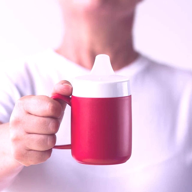 DRINKING AID MOBILITY Disability Elderly Parkinsons Non Spill Mug Cup ...