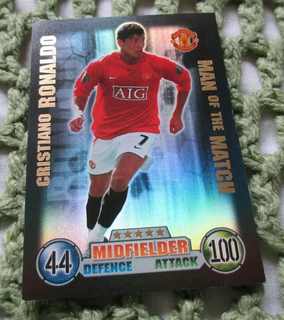 MATCH ATTAX 2007-08 Cristiano Ronaldo Man of the Match / 100 Hundred Club Card £24.00 - PicClick UK