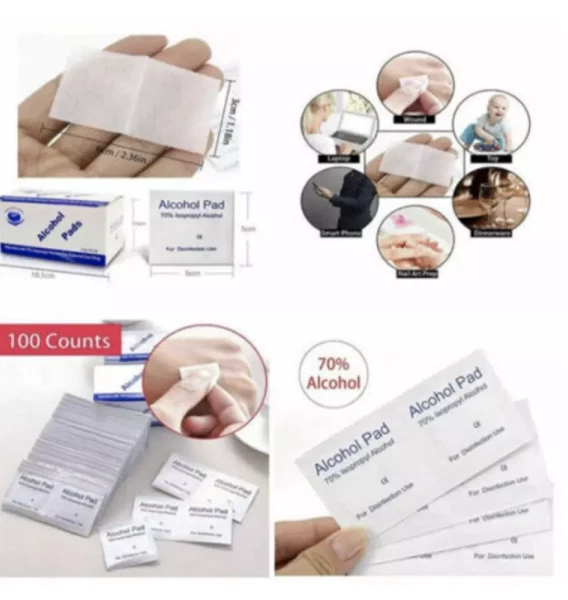 100PCS PRE-INJECTION SWABS FastAid Alcohol Wipes Hijama Piercing ...