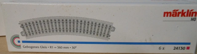 MÄRKLIN 24130 H0 C-Gleis gebogen - R1 - 360 mm 30° - NEU EUR 2,09 ...