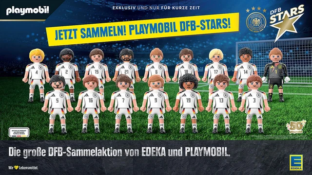PLAYMOBIL EDEKA DFB Stars EM 2024 Limitierte Auflage - Figur Auswahl - NEU & OVP EUR 25,00 ...