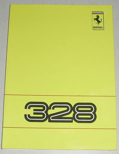 MODE D 'EM Ploi Owner ´S Uso E Manutenzione Ferrari 328 Gtb GTS 1988 EUR 448,49 - PicClick FR