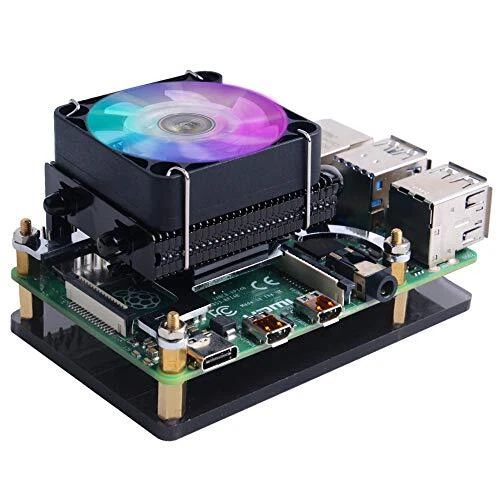 GEEEKPI RASPBERRY PI Low Profile CPU Cooler Raspberry Pi Horizontal Ice ...