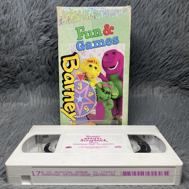 BARNEY - BARNEYS Fun and Games Vidéo VHS 2000 collection classique ...