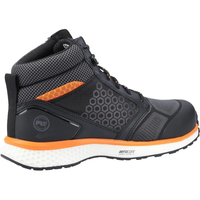 TIMBERLAND PRO REAXION Mid Composite Safety Boot Black/Orang £150.44 ...