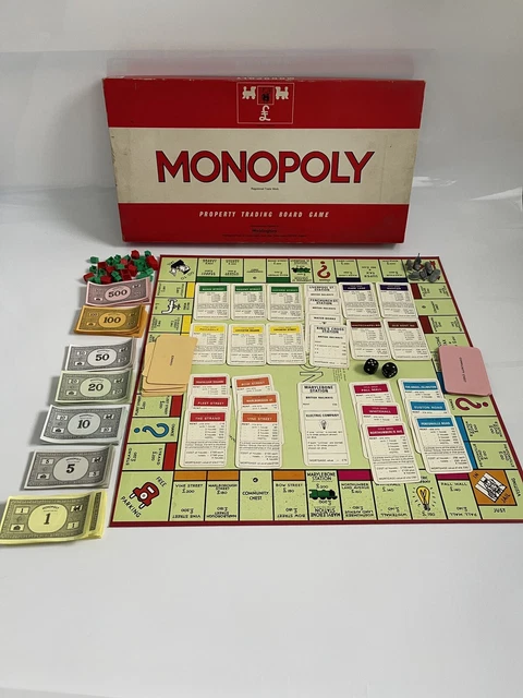 VINTAGE 1960'S WADDINGTONS Monopoly Board Game Complete £19.00 ...