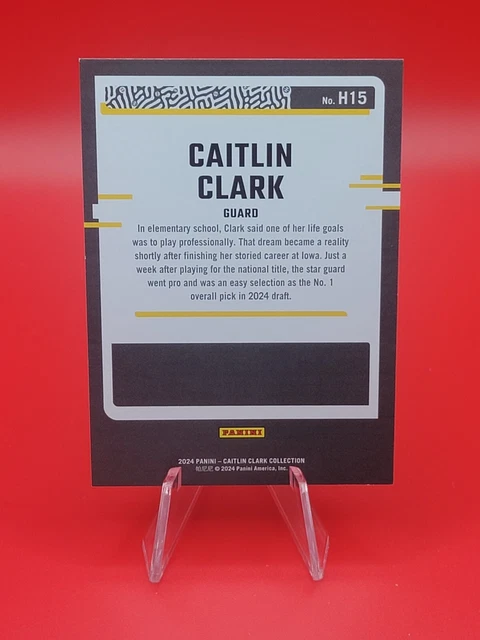 2024 PANINI CAITLIN Clark Collection Highlights H15 Gold Parallel #/99 ...