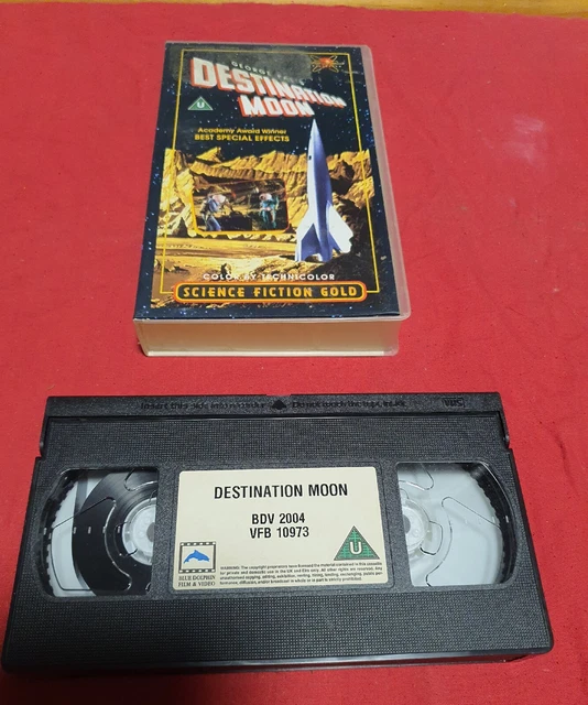 DESTINATION MOON WITH Collectors Cards VHS Video Tape Cassette PAL VCR ...