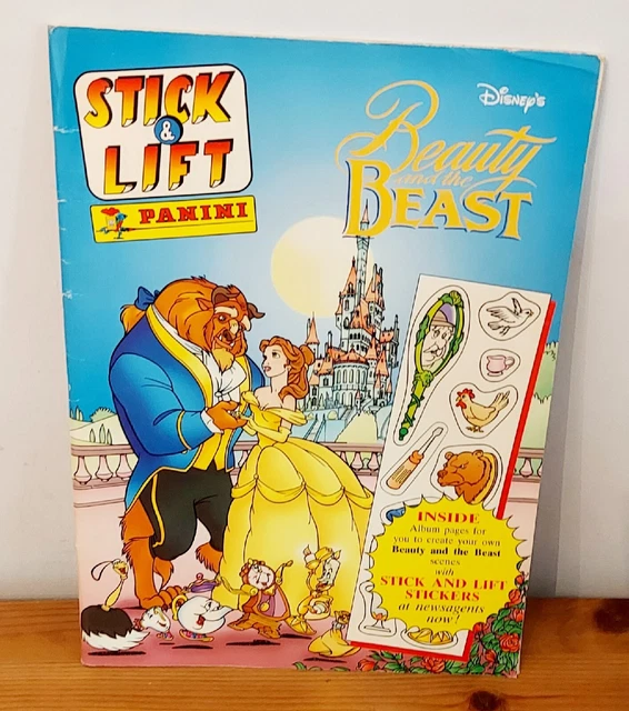 BEAUTY & THE Beast Stick Lift Panini Sticker Album Disney 1990s £6.49 ...
