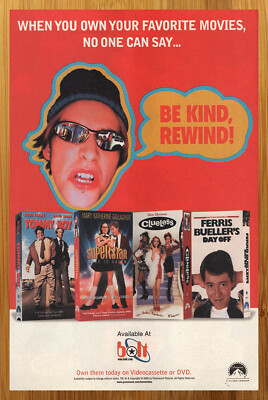 2000 BOLT VHS Tapes Movies Vintage Print Ad/Poster Tommy Boy Clueless ...