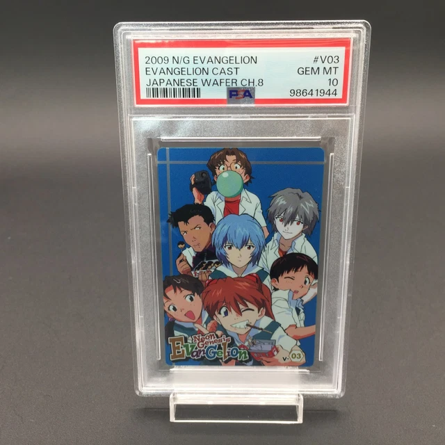 PSA10 2009 NEON Genesis Evangelion Wafer Chapter 8 V03 Evangelion Cast ...