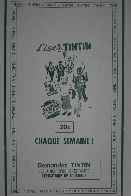 RARE DESSIN PUBLICITAIRE Tintin Herge : L'agent Ixe-13 N°642 Annees 60 ...