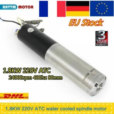 FR丨 0.8KW 800W ER11 Water Cooled Spindle Motor 65mm 24000rpm 220V CNC ...