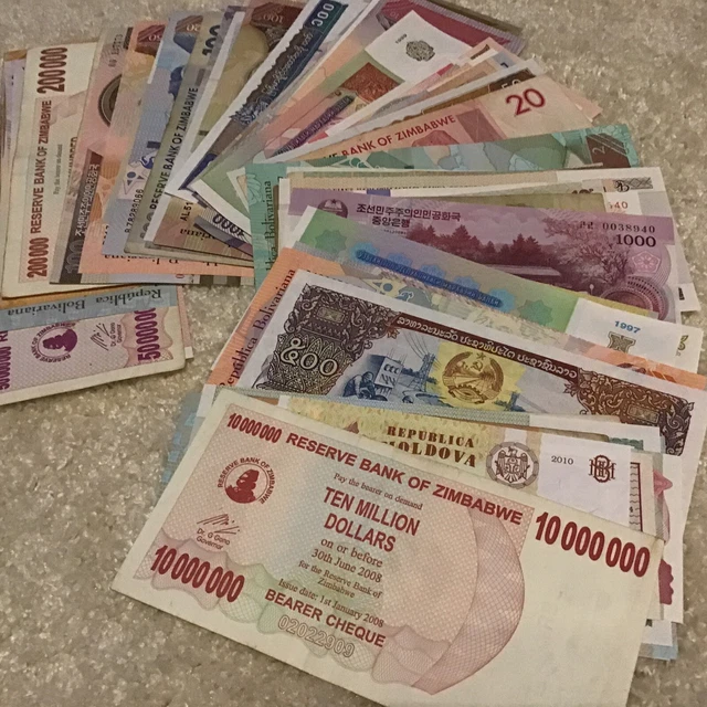 LOT OF 100 X World Banknotes. All Different Set. Collectible Notes. 100 ...
