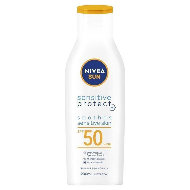 NIVEA SUN SENSITIVE Protect SPF50 Sunscreen Lotion 200ml $26.50 ...