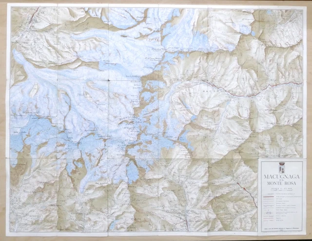 CARTA GEOGRAFICA - Macugnaga e il Monte Rosa - ed. 1963 EUR 16,99 ...